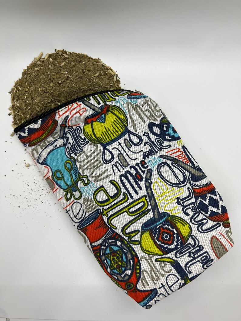 Yerba Mate, Sugar and Mate Gourd Fabric Bags Set. Yerbera, Azucarera ...