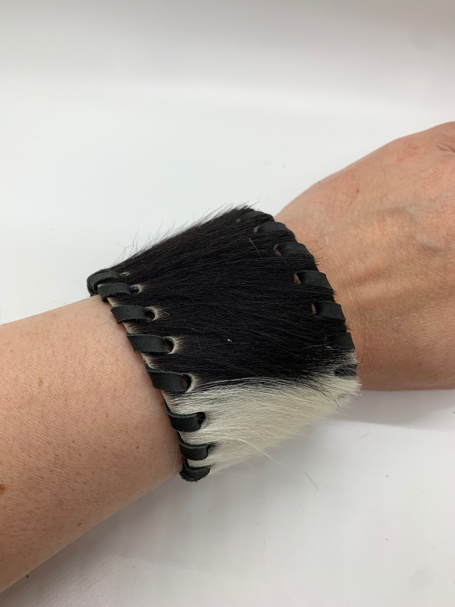 Hair on Hide Cuff Bracelet Handmade From Real Leather From Argentina ...