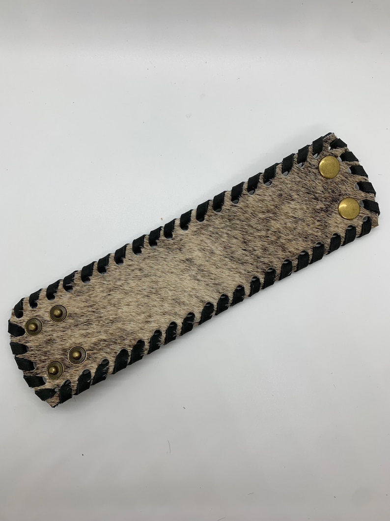 Hair on Hide Cuff Bracelet Handmade From Real Leather From Argentina ...