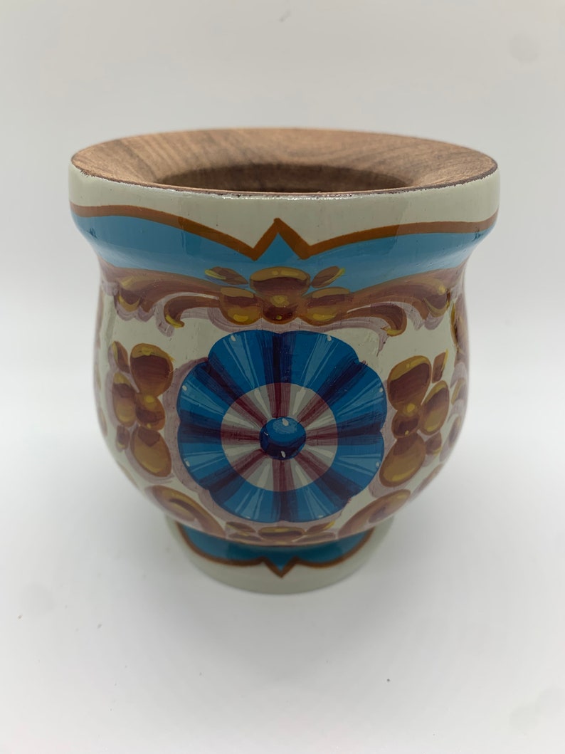 Hand Painted Yerba Mate Gourd Cup: Argentinian Filete Porteño Art - Etsy