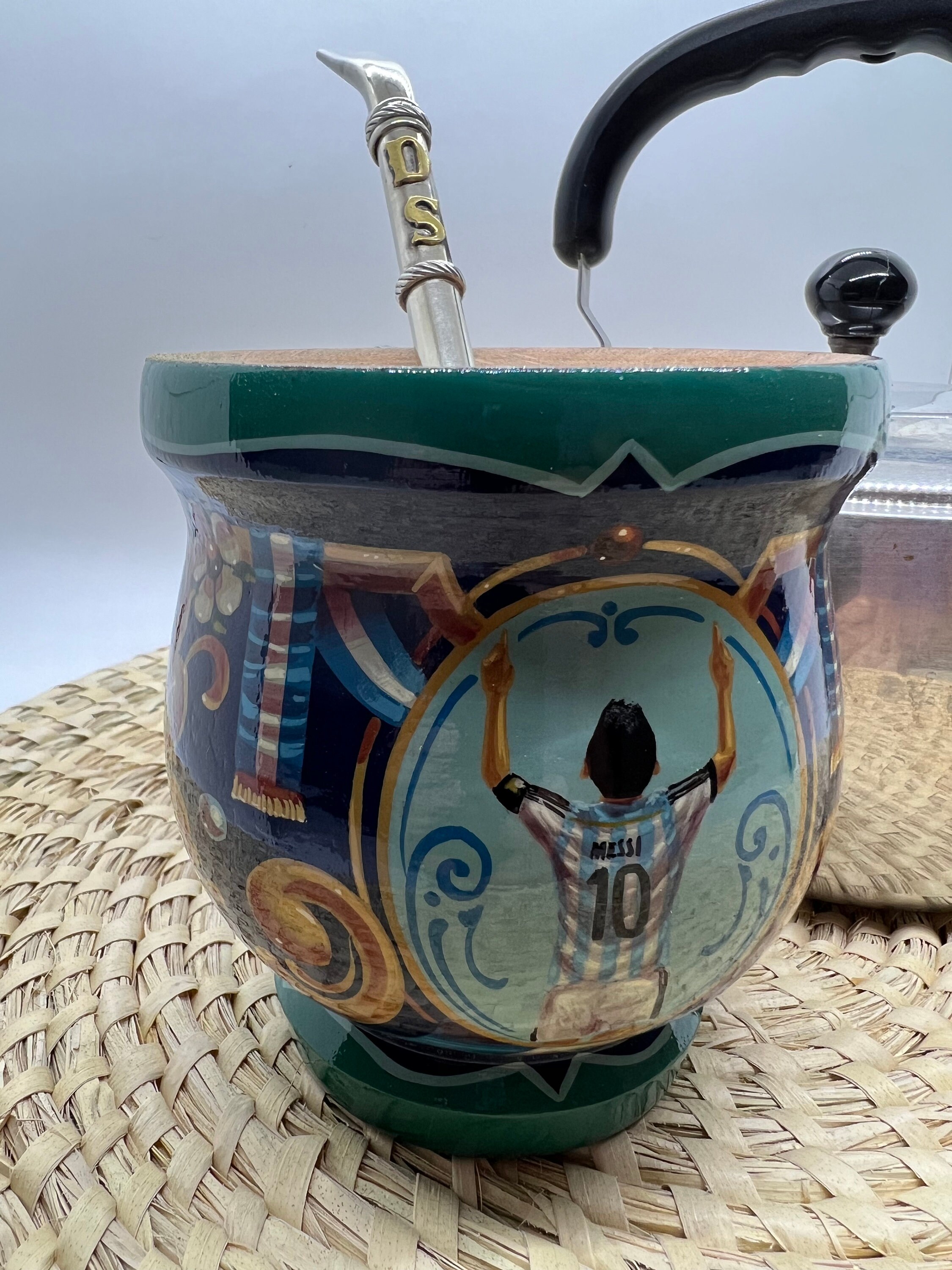 Messi Argentina Soccer Player. World Cup Winner 2022. Wooden Yerba Mate ...