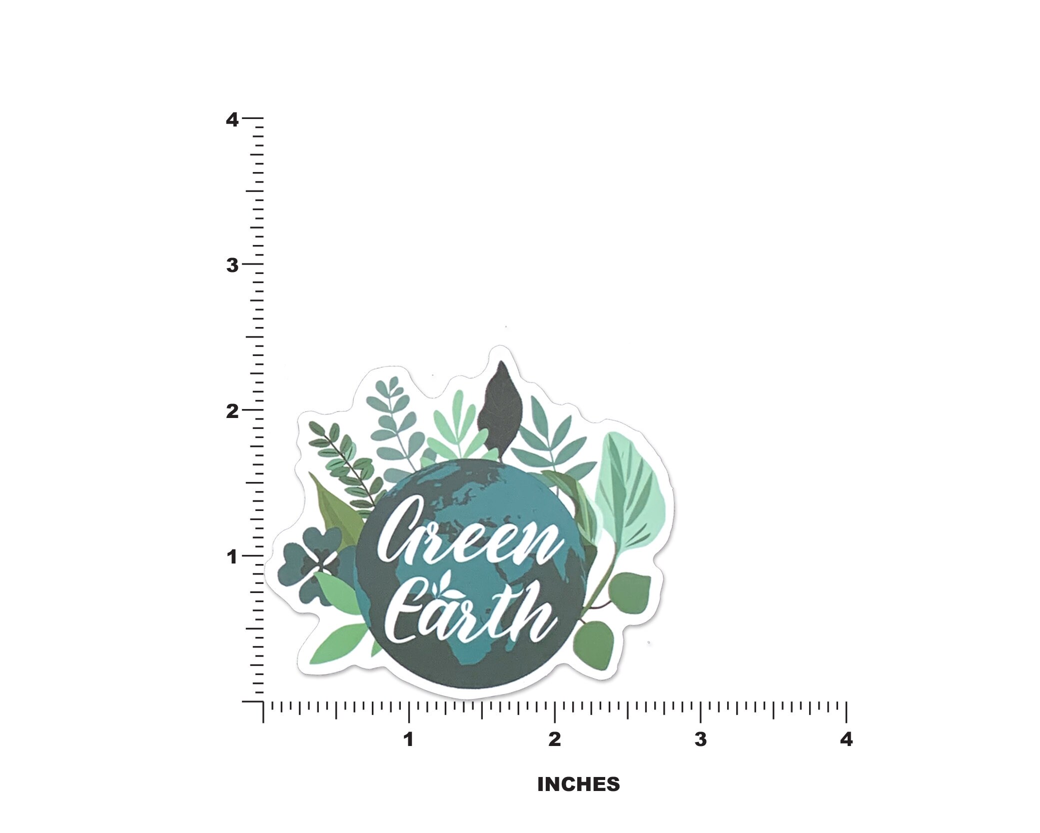 Green Earth Sticker Cute Stickers Plant Waterproof Sticker | Etsy