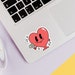 Red Retro Heart Sticker, Cute Stickers, Retro Character Waterproof ...