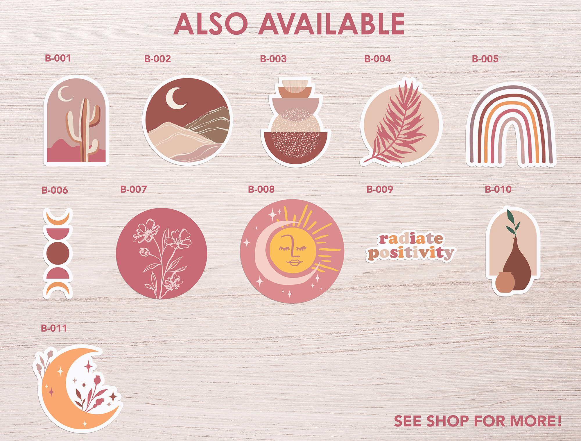 5 Sticker Pack Vinyl Sticker Bundle Cute Water Bottle - Etsy