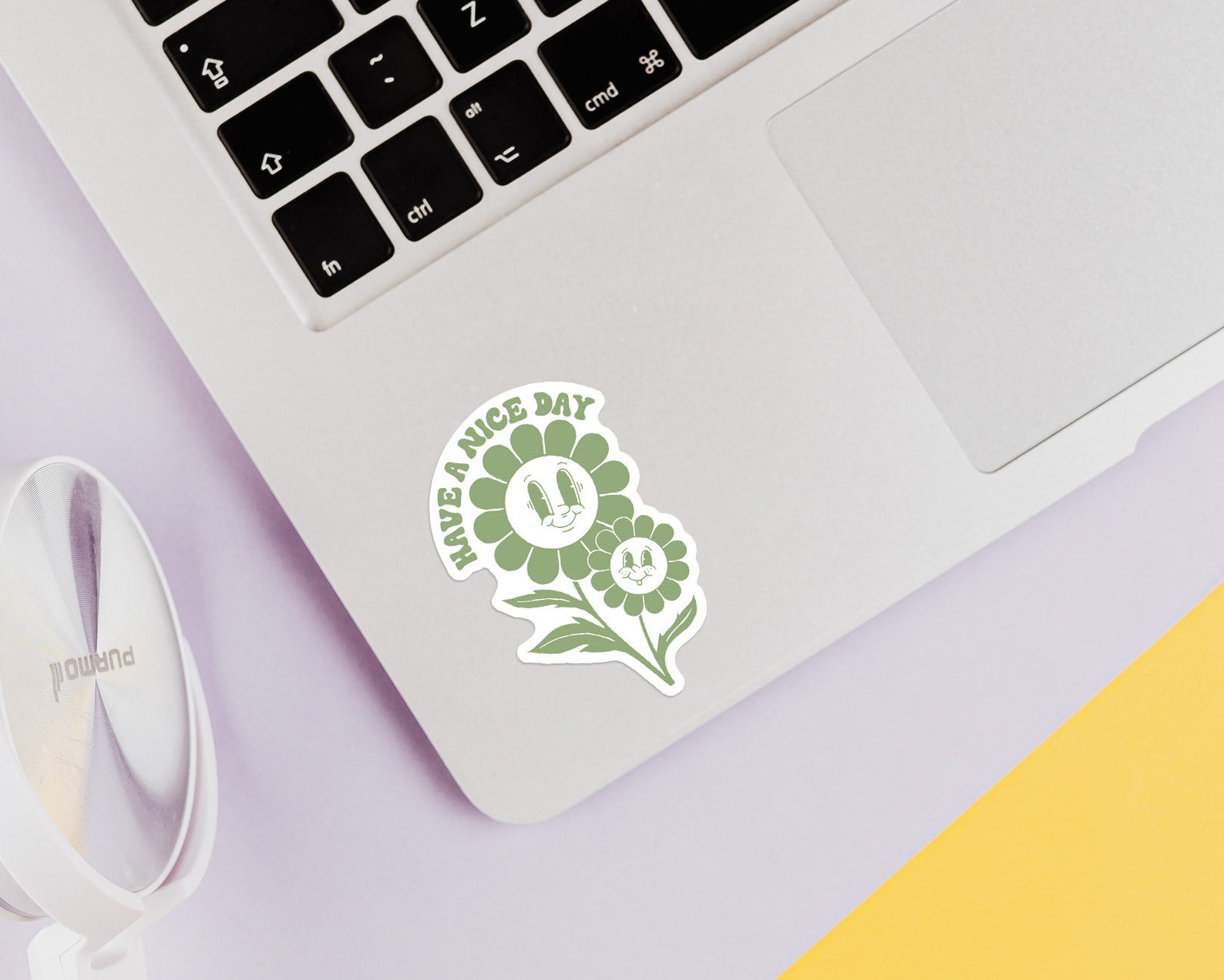 Have A Nice Day Retro Flowers Sticker, Cute Stickers, Waterproof ...