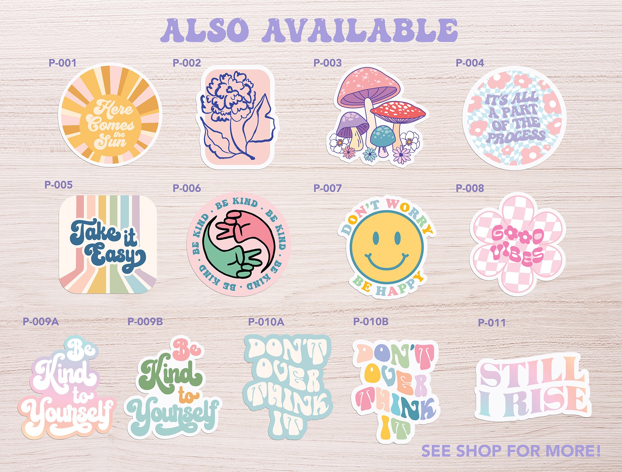 20 Sticker Pack Vinyl Sticker Bundle Cute Water Bottle - Etsy