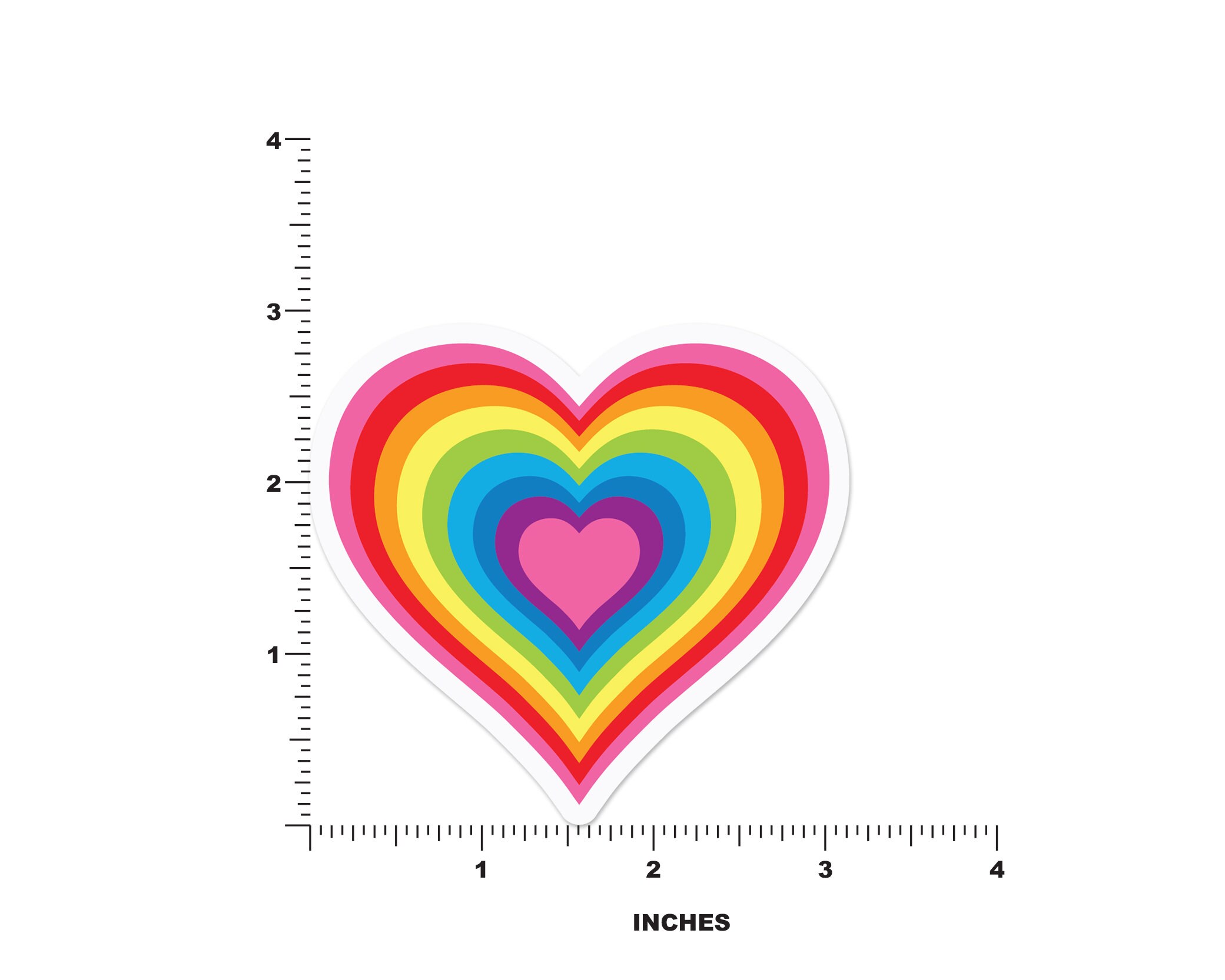 Rainbow Heart Sticker Cute Sticker Colorful Waterproof - Etsy