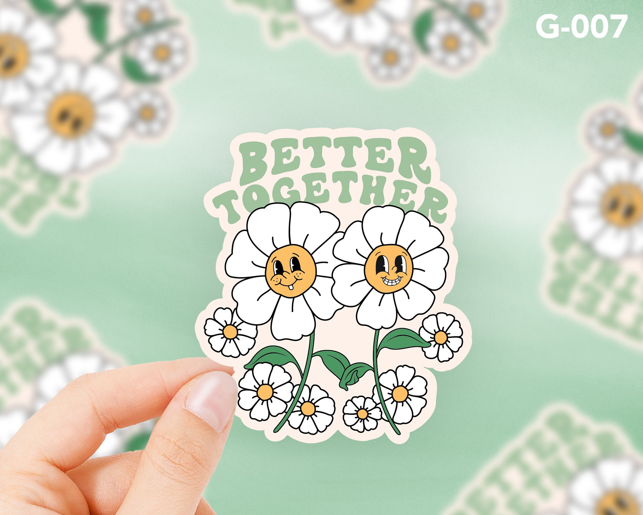 Better Together Flowers Sticker Cute Stickers Retro - Etsy
