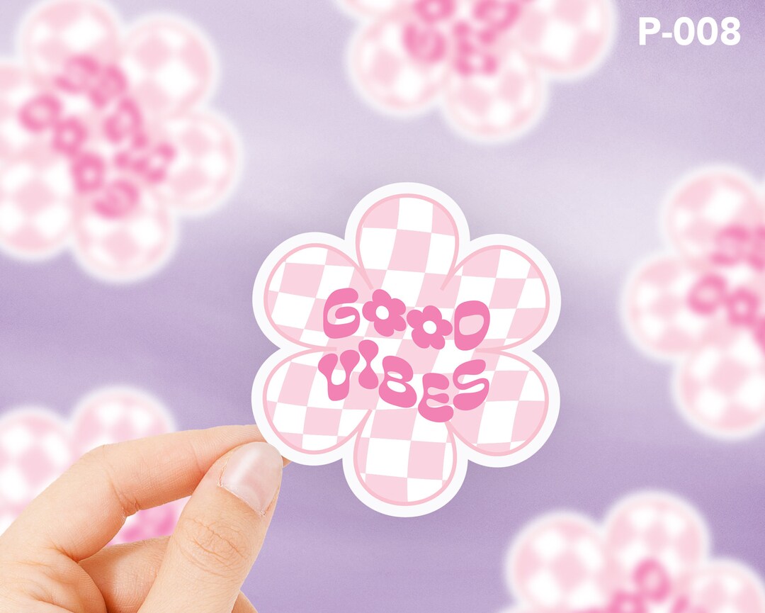 Pastel Good Vibes Sticker, Cute Stickers, Danish Pastel Waterproof ...