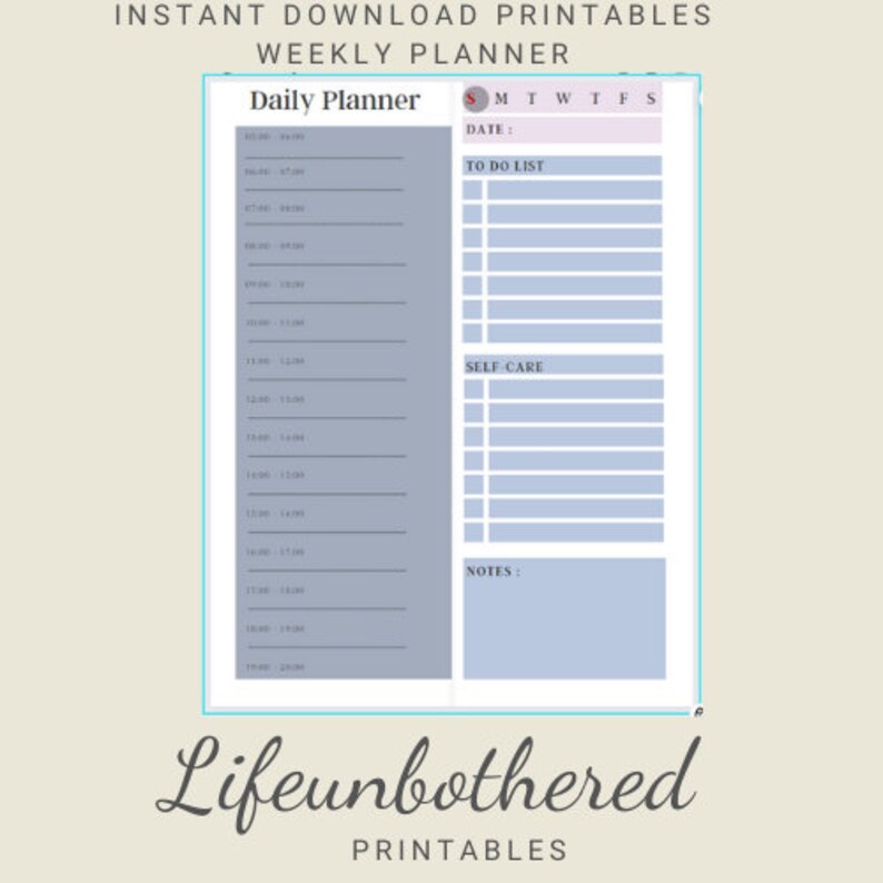 Minimalist Planner Bundle, Daily Weekly Planner, Printable Planner ...