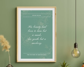 Oscar Wilde Digital Print, the Picture of Dorian Gray Wall Art, Classic ...