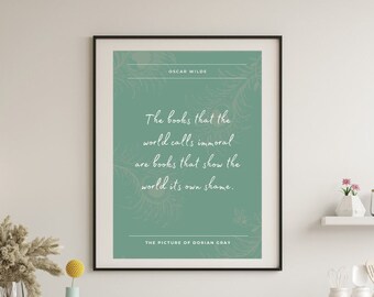 Oscar Wilde Digital Print, the Picture of Dorian Gray Wall Art, Classic ...