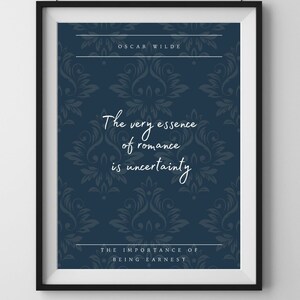 The Importance of Being Earnest, Oscar Wilde, Quote, Digital Print - Etsy