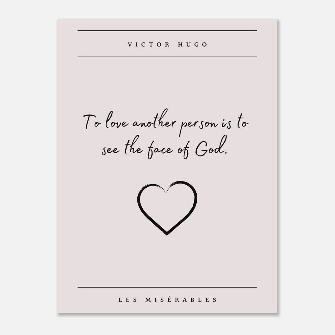 Les Miserables, Quote, Matte Poster, - Etsy