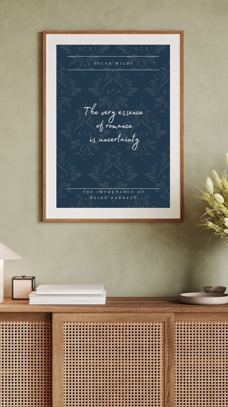 The Importance of Being Earnest, Oscar Wilde, Quote, Digital Print - Etsy