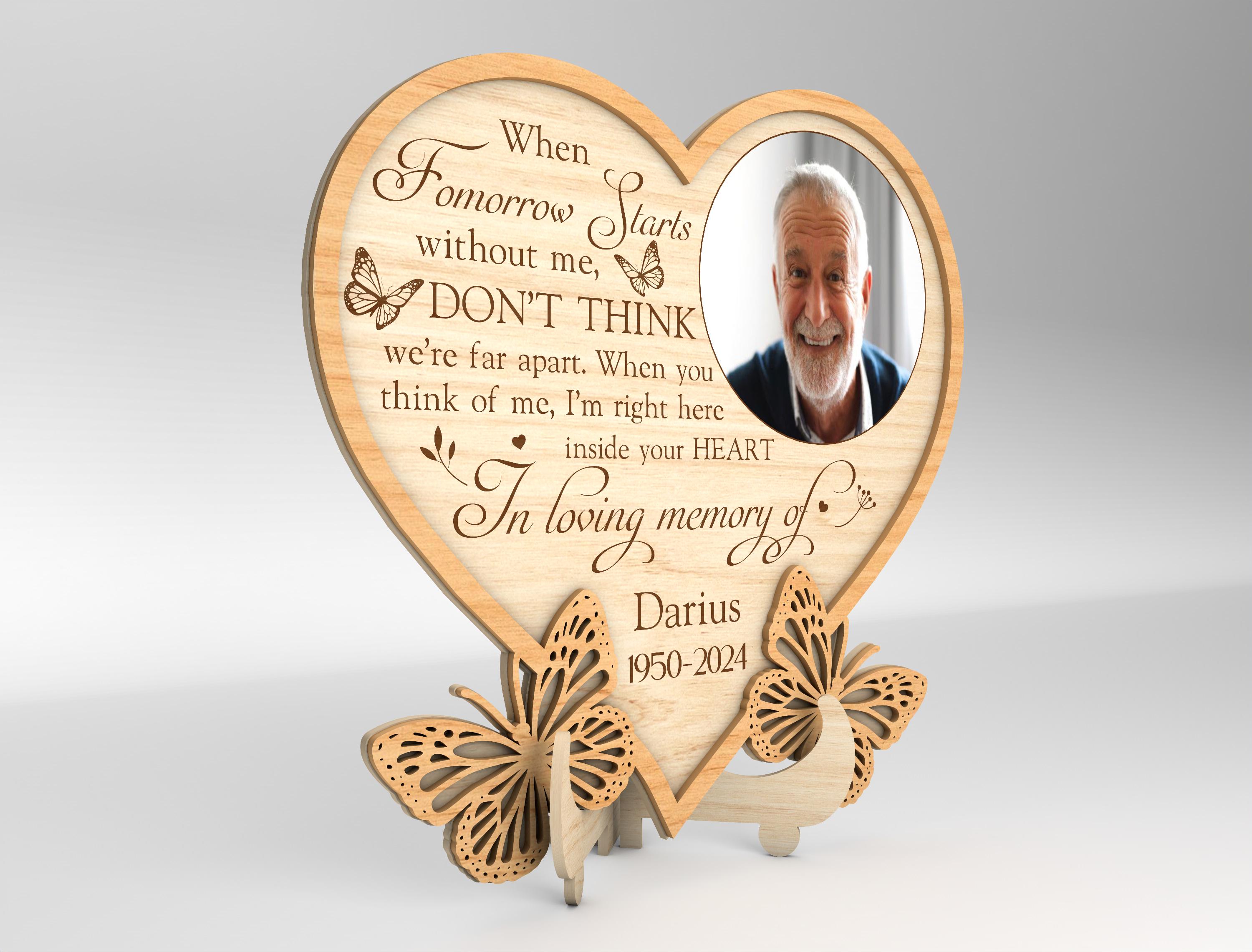 Personalized Dad Memorial Heart Sign Svg,butterfly Sign Svg,loss of ...