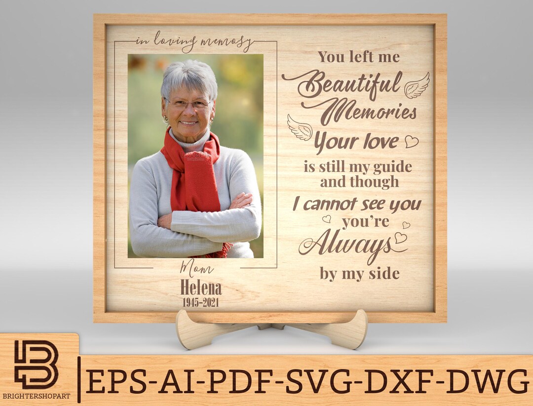 Personalized Mom Memorial Sign SVG, Memorial Sign Svg, Loss of Loved ...