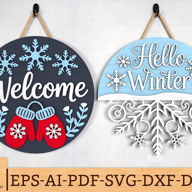 Hello Winter Sign - Etsy
