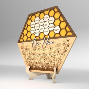 Personalized Bee Hive Family Tree Sign SVG, Grandbabees Sign Svg ...