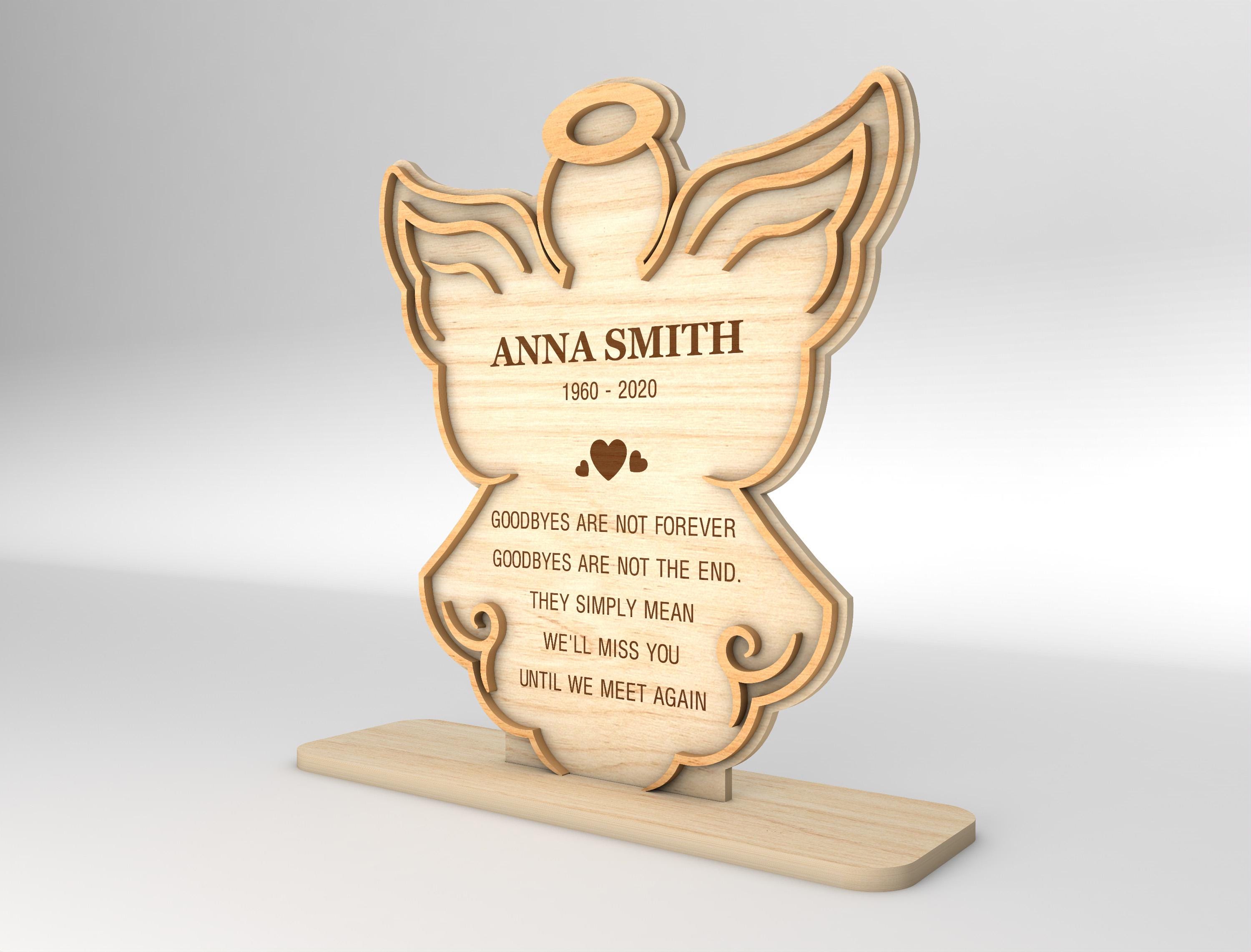 Personalized Angel Memorial Sign SVG, Robin Bird Memorial Sign Svg,loss ...