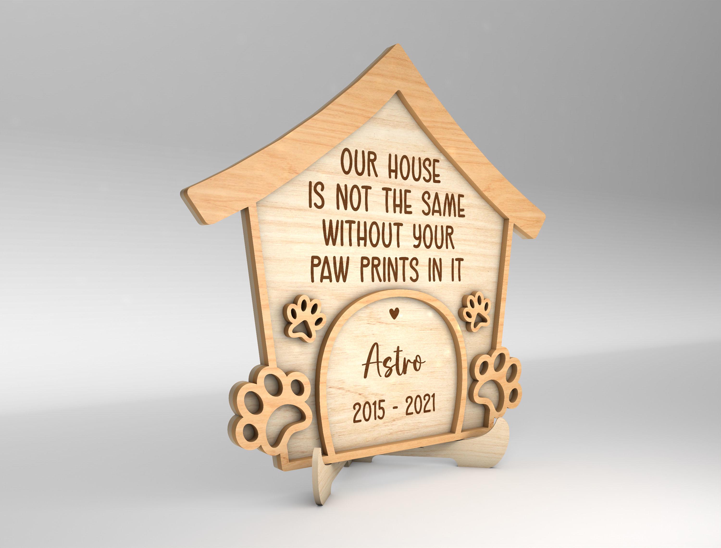 Personalized Dog Memorial Sign SVG, Pet Loss Sign Svg, Loss of Dog Svg ...