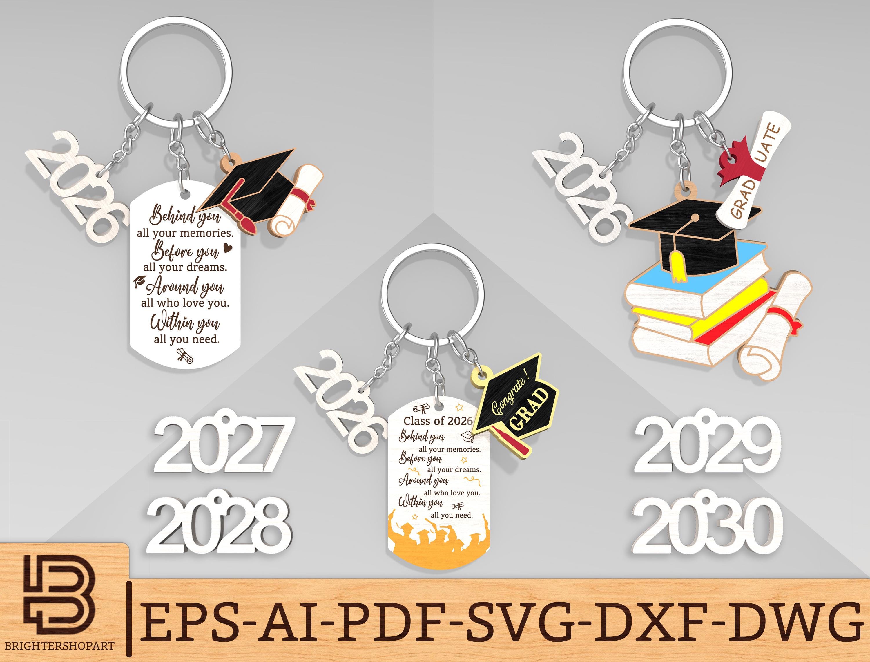 Graduation 2026 Keychain Svg Bundle, Graduation Gift, Class of 2026 ...