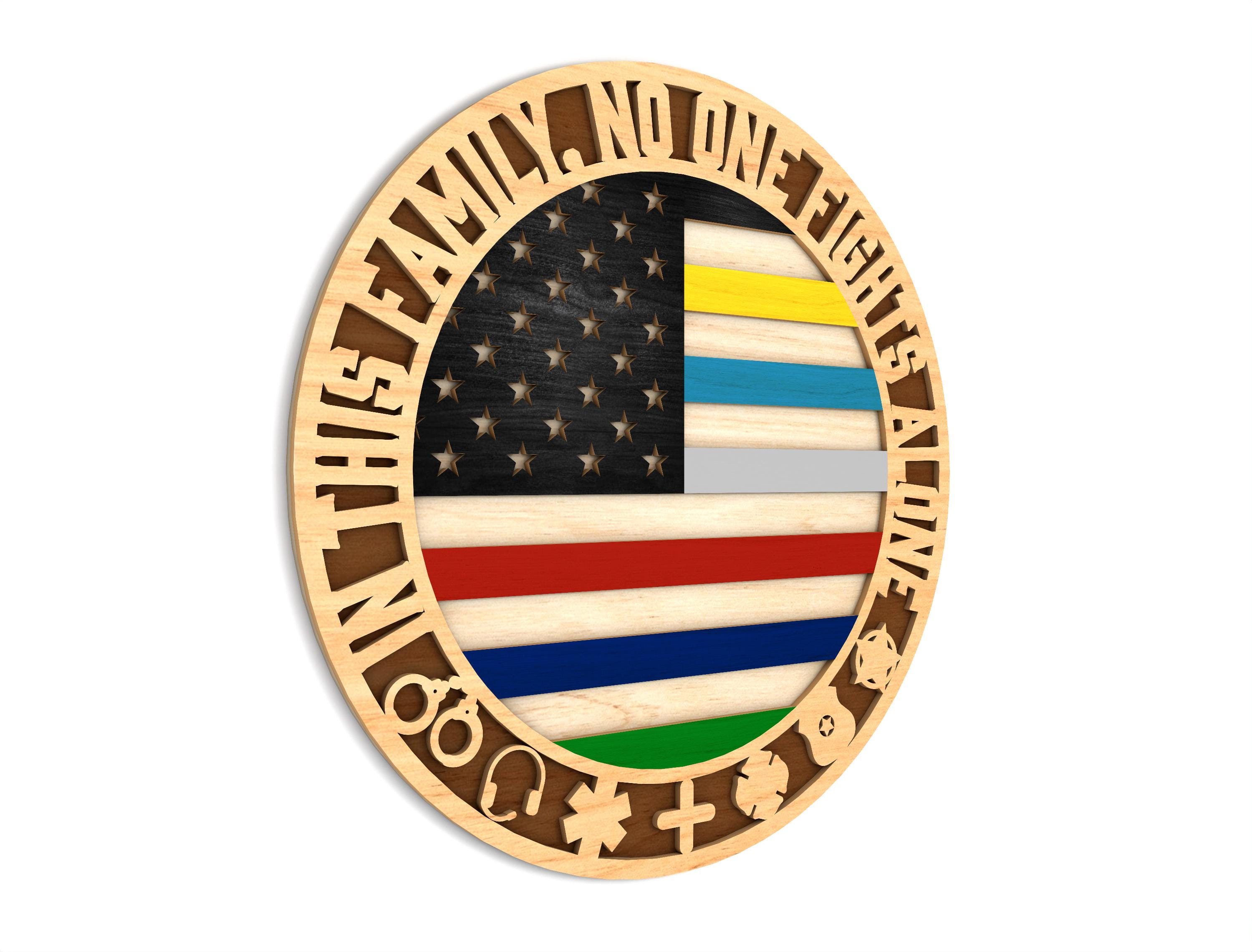 Multilayer Honoring First Responder Svg, Military With Patriotic Svg ...