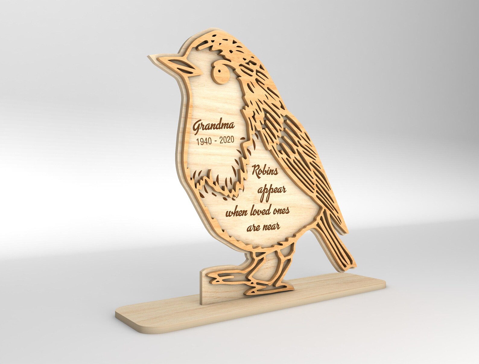 Personalized Angel Memorial Sign SVG, Robin Bird Memorial Sign Svg,loss ...