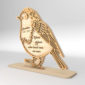 Personalized Angel Memorial Sign SVG, Robin Bird Memorial Sign Svg,loss ...