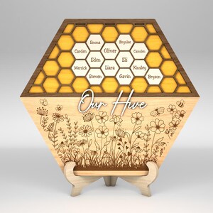 Personalized Bee Hive Family Tree Sign SVG, Grandbabees Sign Svg ...