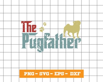 The Pug Father Svg - Etsy