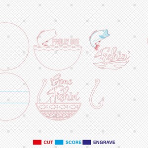 Fishing Door Hanger SVG Bundle, Prolly Out Fishin & Gone Fishin' Round ...