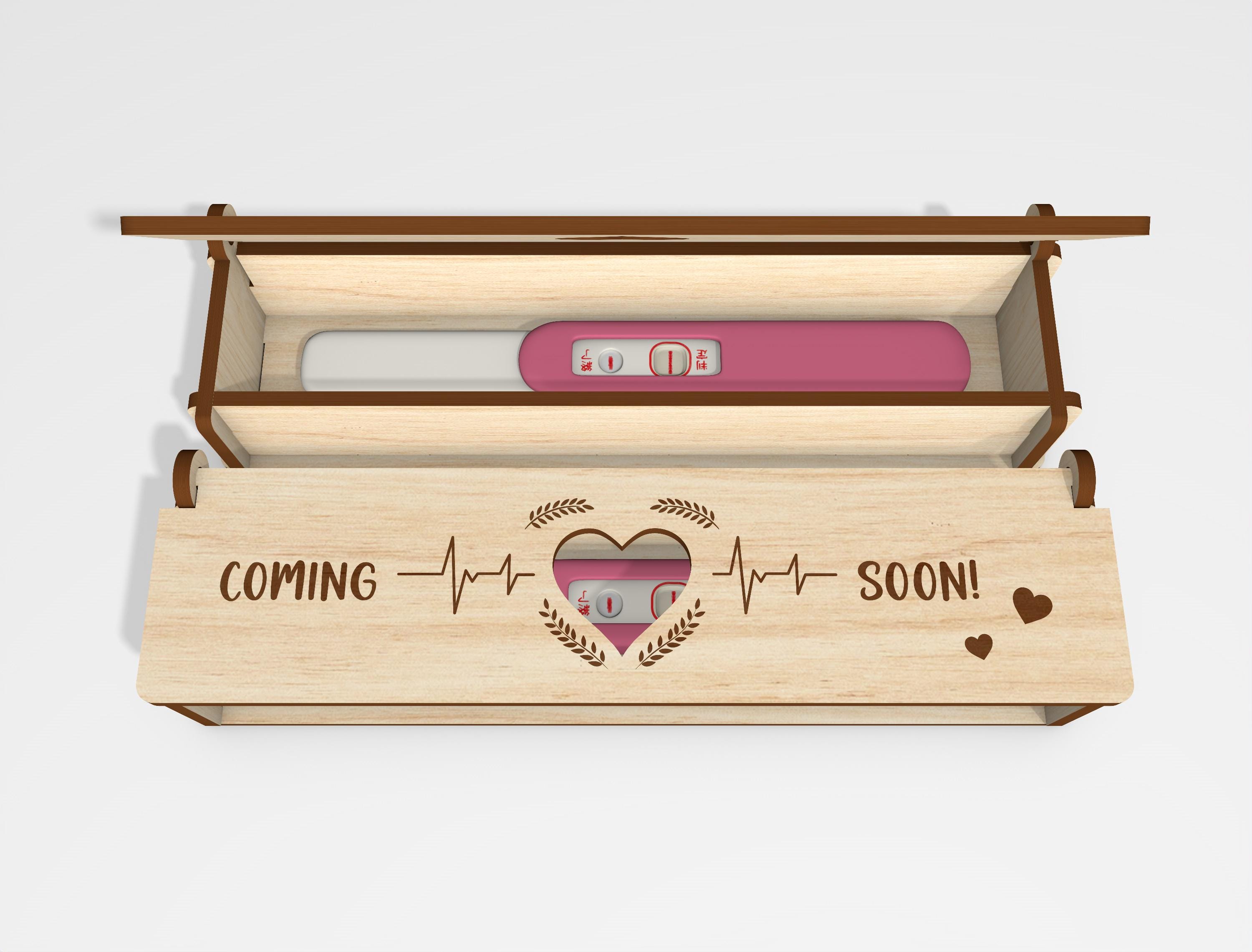 Pregnancy Test Box Svg Bundle, Pregnancy Announcement Box and Reveal ...