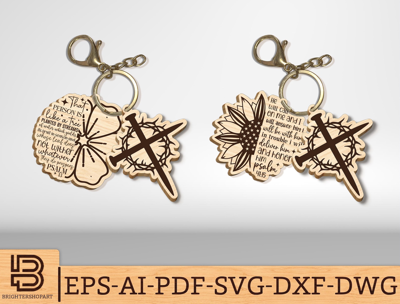 Cross & Christian Keychain Svg Bundle, Christian Quotes Svg, Faith ...