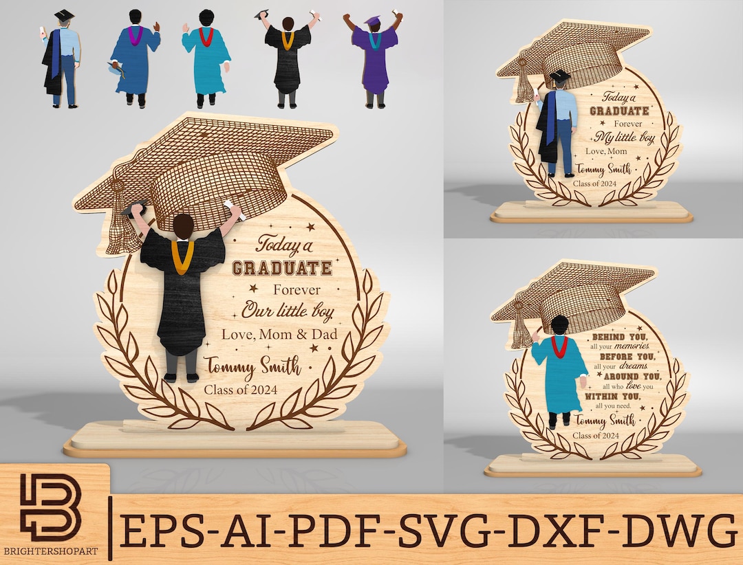 Personalized Graduation Boy Sign Svg, Graduation Gift Svg,class of 2024 ...