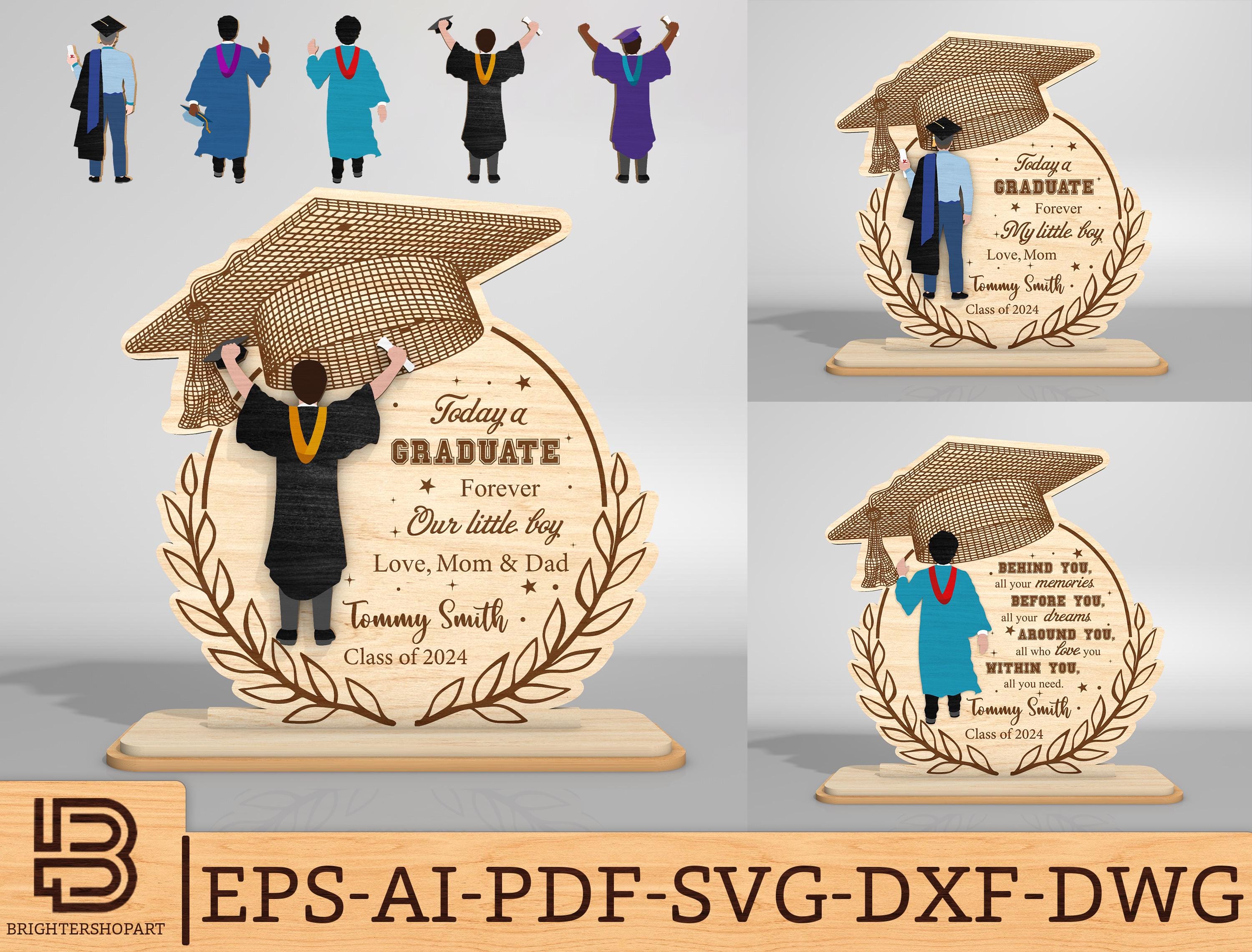 Personalized Graduation Boy Sign Svg, Graduation Gift Svg,class of 2024 ...
