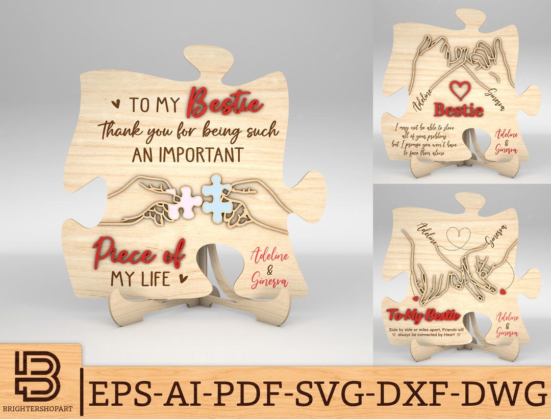 Personalized Bestie Hands Puzzle Sign Svg,gift for Bestie,best Friend ...