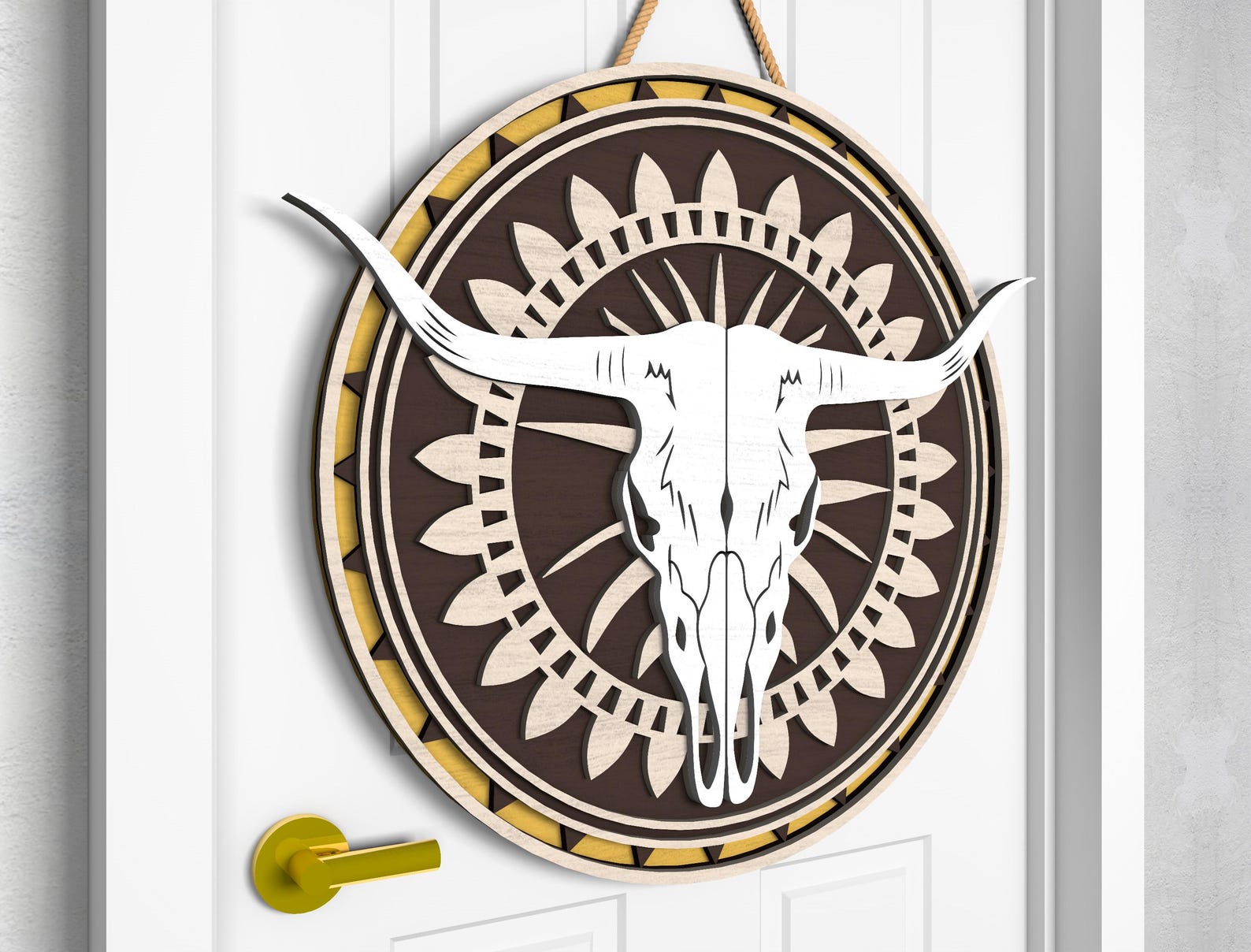 Western Welcome Sign SVG, Bull Skull Welcome Sign Svg, Western Door ...