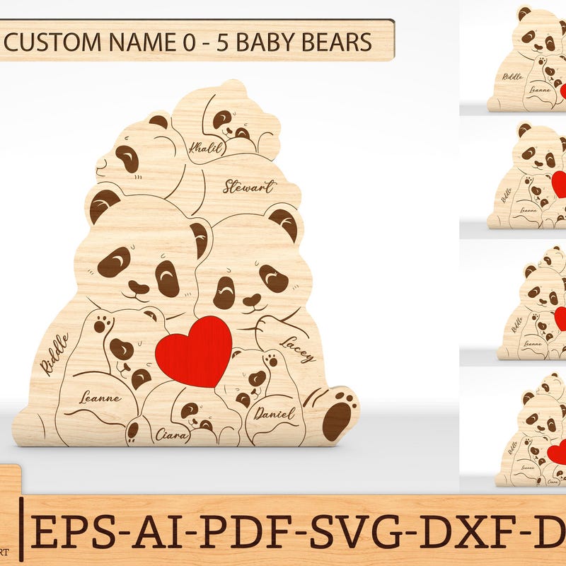 Panda Puzzle - Etsy