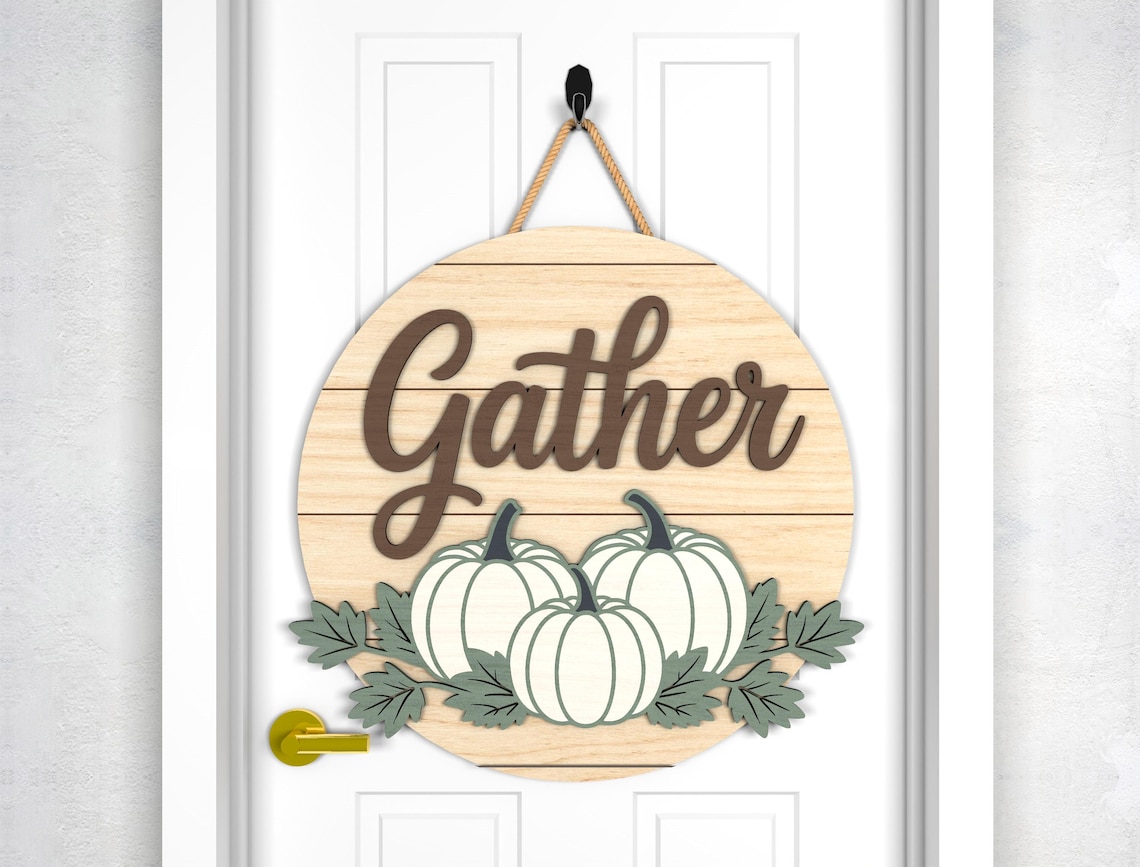 Fall Door Hanger SVG Bundle, Hello Fall Welcome Sign Svg, Autumn ...