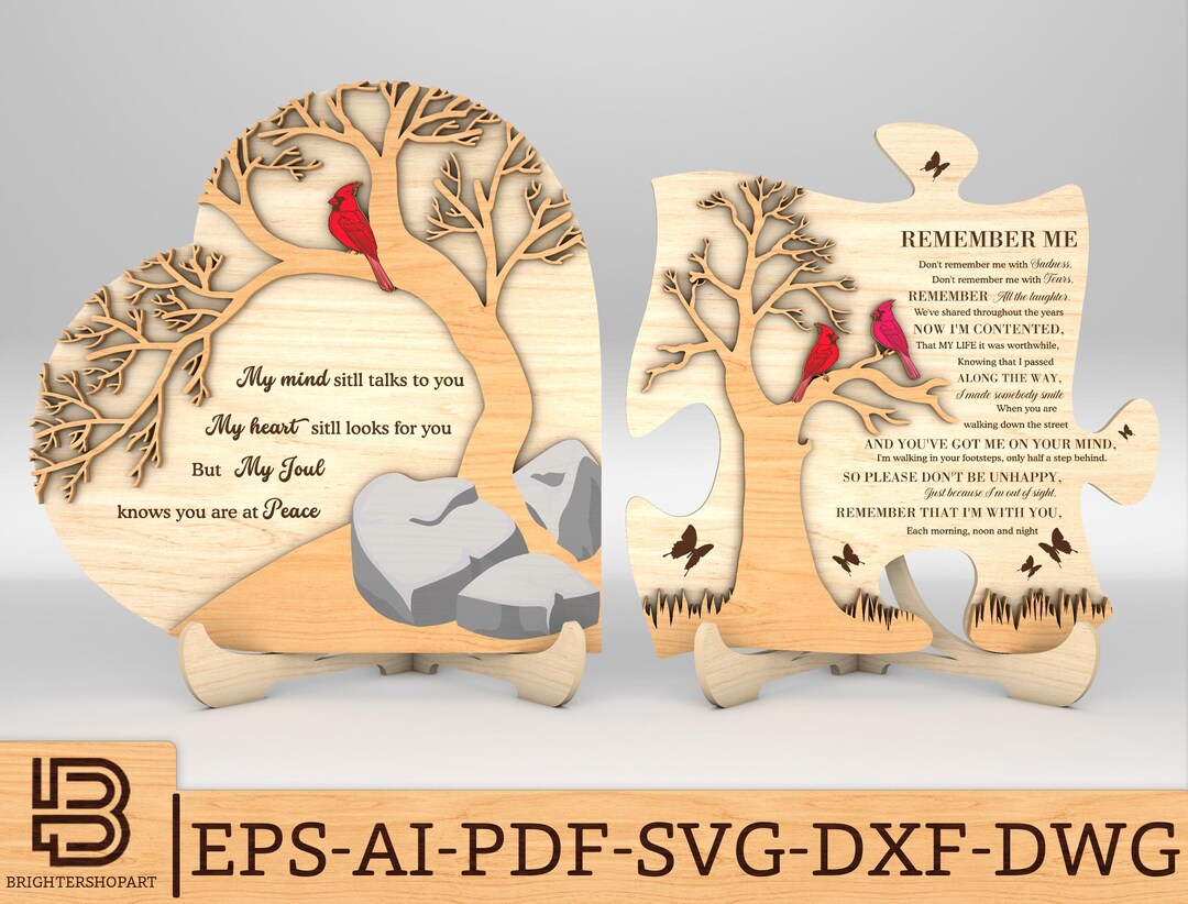 Cardinal Bird Memorial Sign SVG, Memorial Sign Svg, Loss of Loved One ...