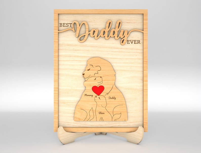 Best Dad Ever Lion Family SVG | Father's Day Lion Sign SVG | Custom ...