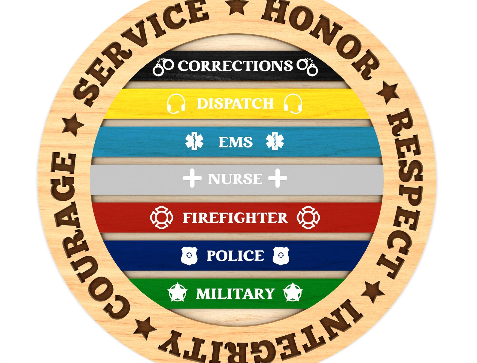 Multilayer Honoring First Responder Svg, Military With Patriotic Svg ...