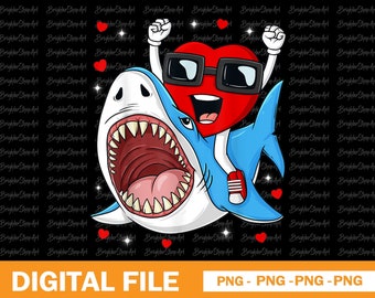 Shark Heart Design - Etsy