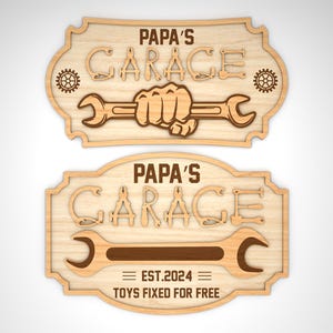 Personalized Dad‘s Garage Sign SVG, Mechanic Dad Sign Svg, Dad Tools Svg, Dad’s Workshop Svg ...