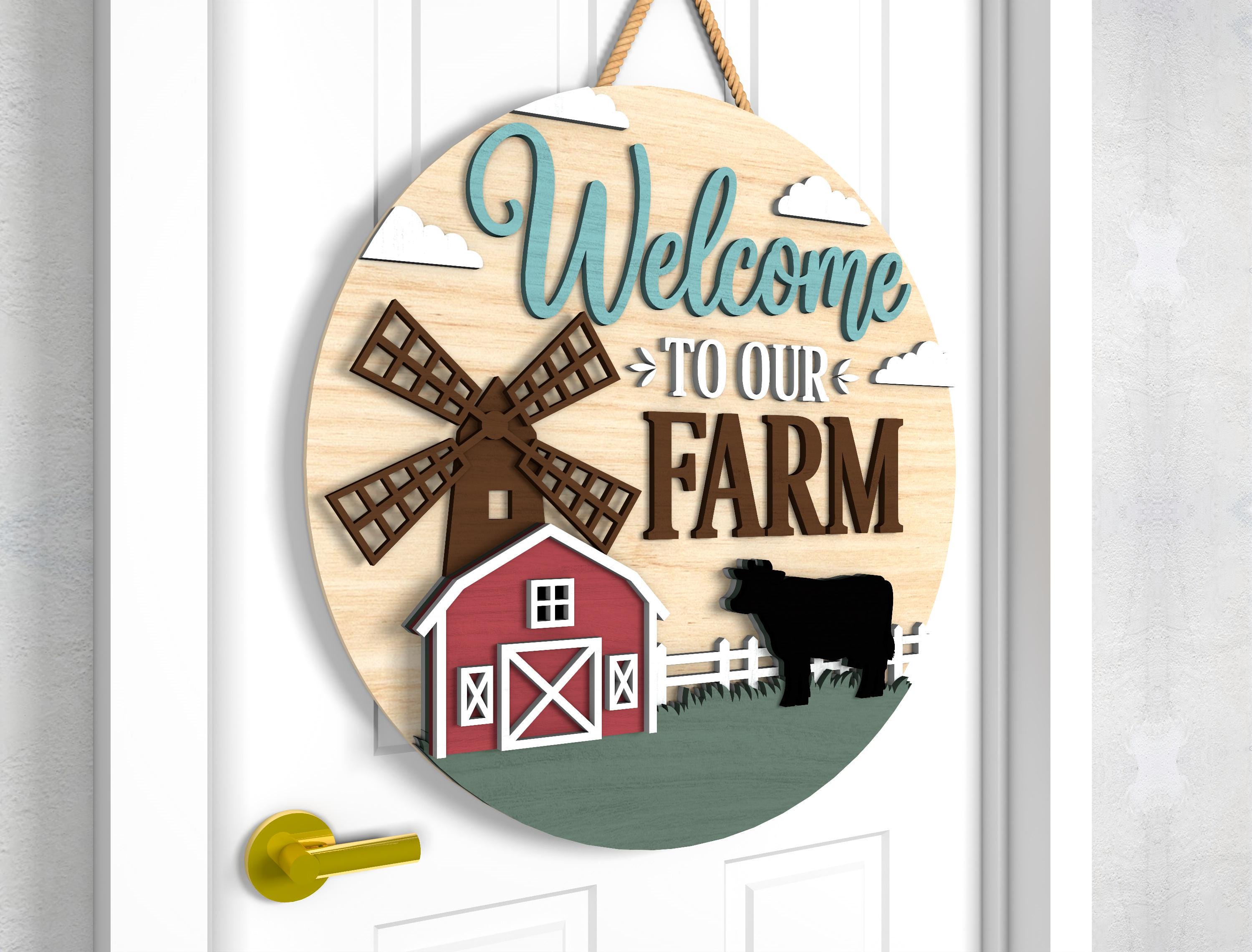 Farmhouse Welcome Sign SVG, “welcome to Our Farm” & Home Sweet Home ...