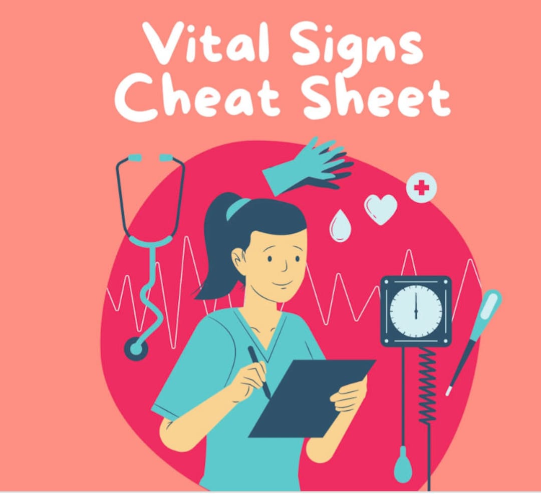 Nursing Vital Signs: Cheat Sheet - Etsy