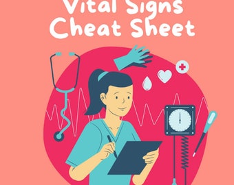 PEDIATRIC VITAL SIGNS Cheat Sheet - Etsy