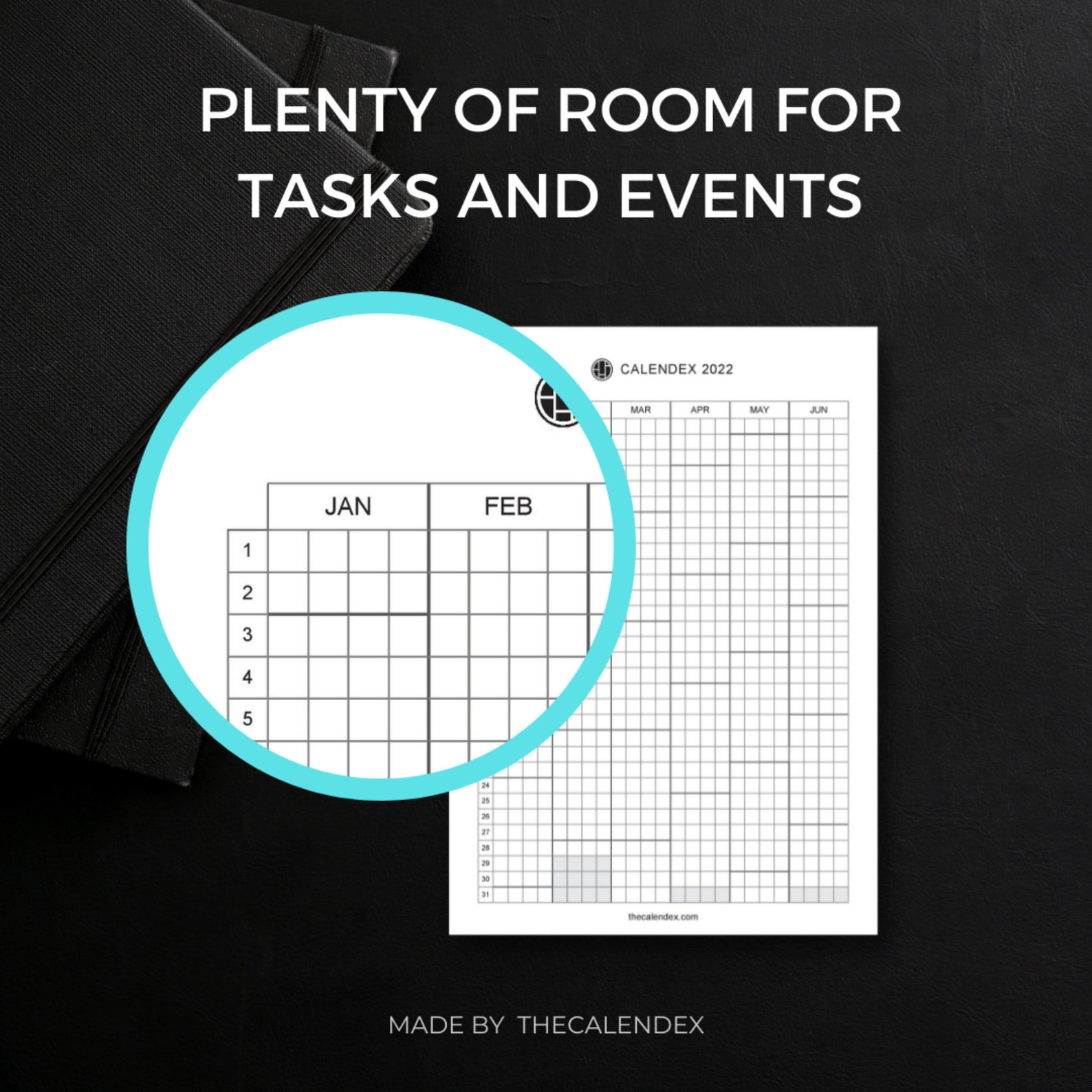 2022 Calendex // Printable Calendex 2022 // Bullet Journal Calendex ...