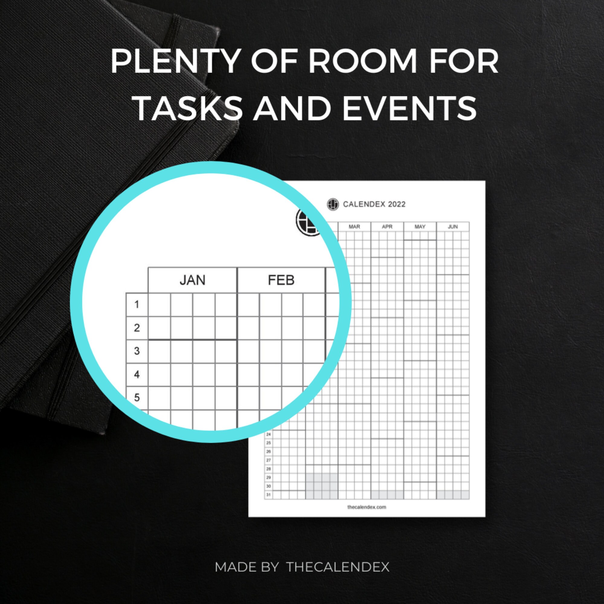 2022 Calendex // Printable Calendex 2022 // Bullet Journal - Etsy UK